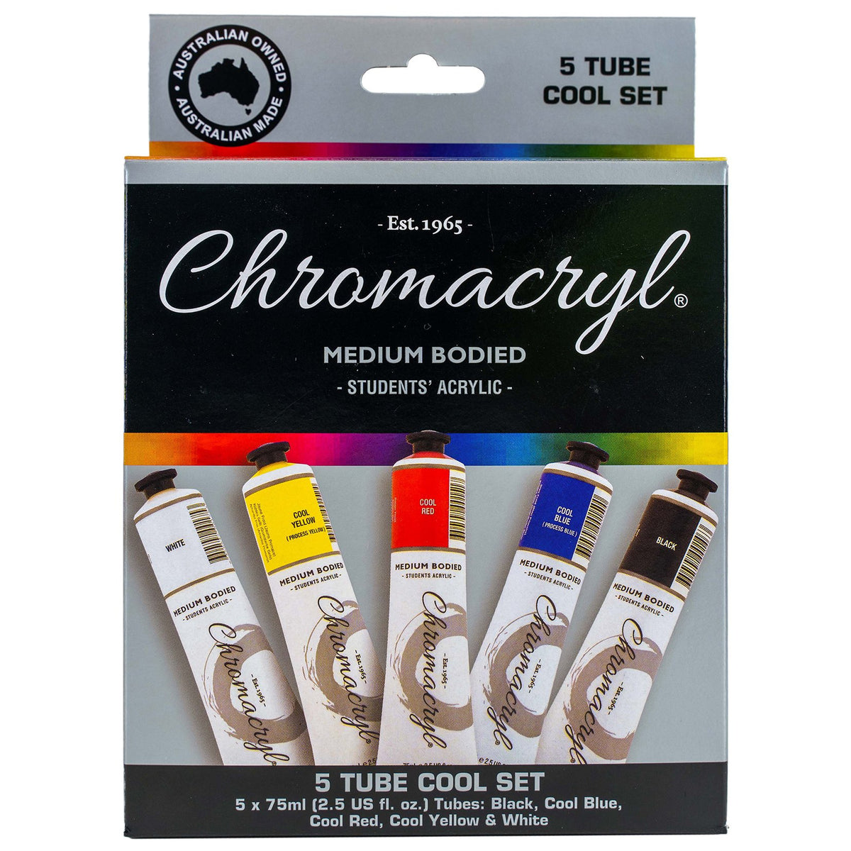 Chromacryl 5 Tube Set (Cool Colours) – artistsupplies.com.au